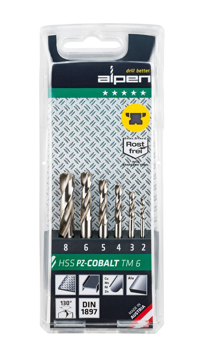 Sada vrtáků HSS Cobalt Alpen 6 kusů - TorriaCars