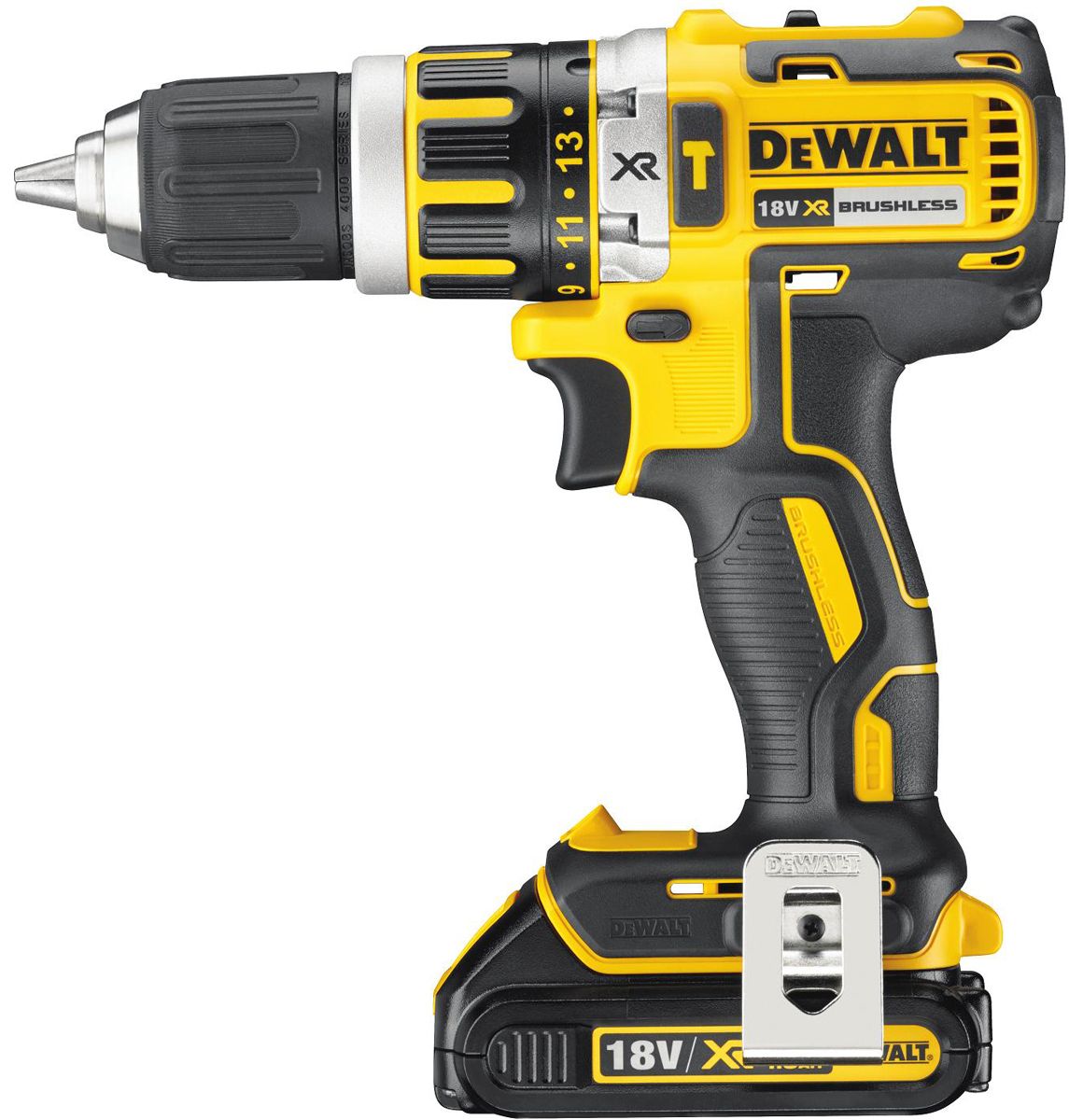 DeWALT DCD795S2 Aku bezuhlíková vrtačka s příklepem 18V XR Li-Ion ...